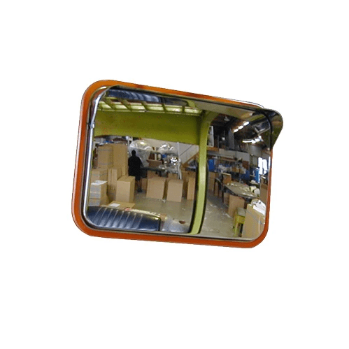 Stainless Steel Rectangular Convex Mirror - Deluxe