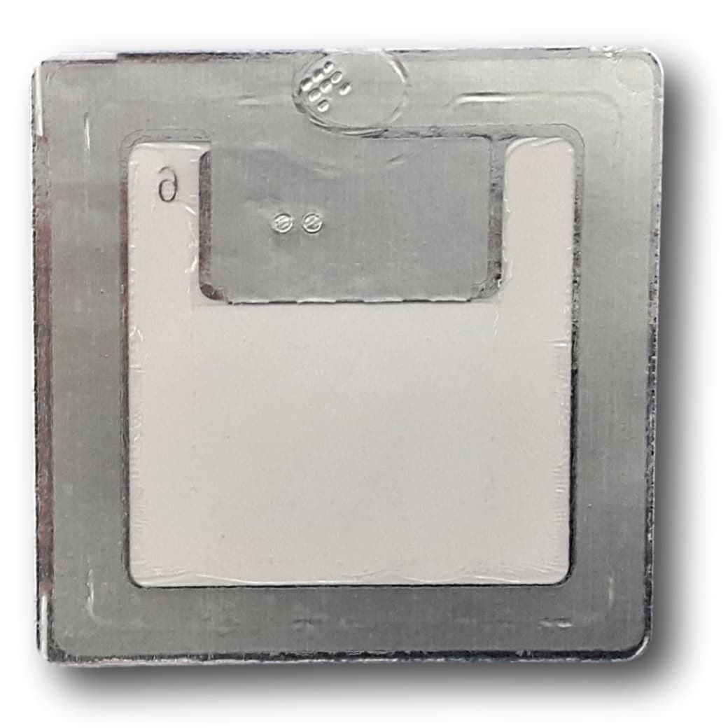 RF White Microwave Label for Meat - 40x40mm