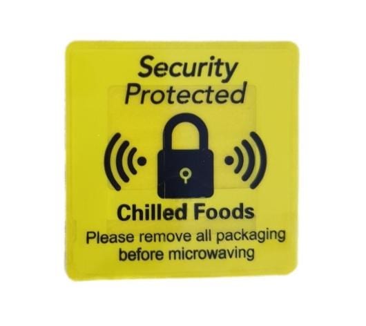 RF Freezer Labels Fluro Yellow 40mm x 40mm