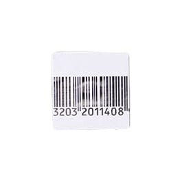 RF White Square Label with Barcode - 30x30mm