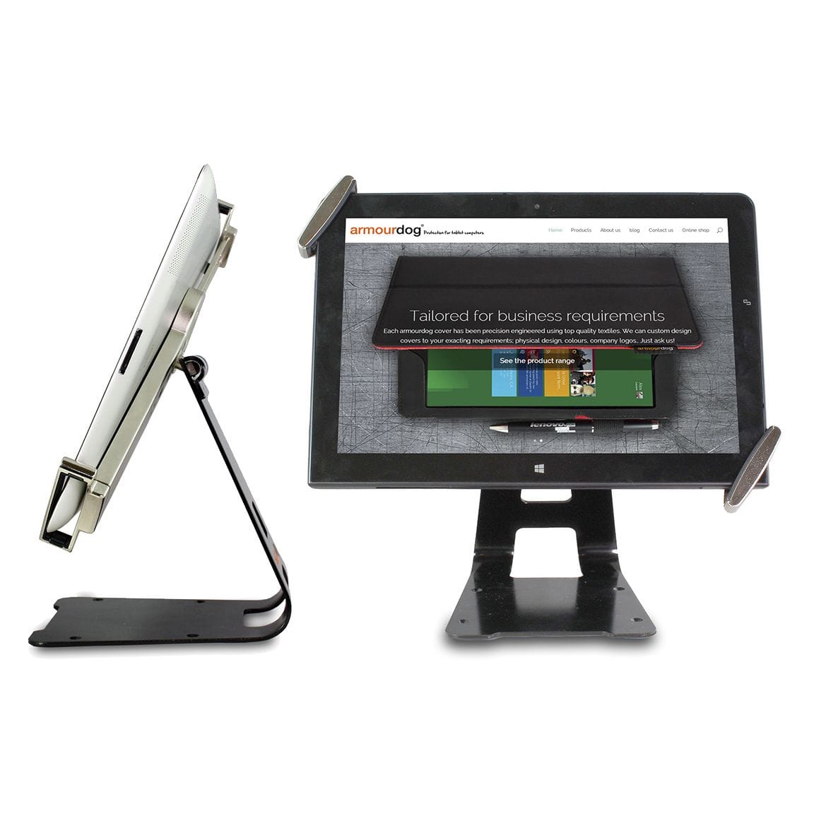 Secure Universal Desk or Wall Mount for iPads & Tablets